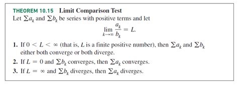 Answered Theorem 1015 Limit Comparison Test Let Bartleby