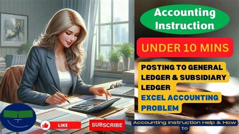 Posting To General Ledger And Subsidiary Ledger Excel Accounting Problem