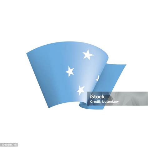 페더레이션된 상태 미크로네시아 플래그 흰색 배경 벡터 일러스트 레이 션 0명에 대한 스톡 벡터 아트 및 기타 이미지 0명 3차원 형태 국가 Istock