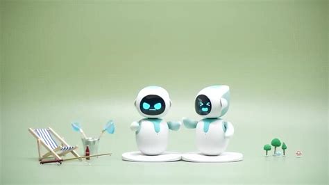 Two Small Robot Figurines With One Being Held Up By Two Other Tiny