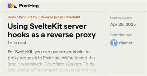 Using Sveltekit Server Hooks As A Reverse Proxy Docs Posthog