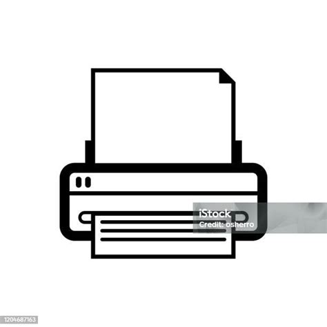 프린터 또는 팩스 검정색 아이콘 격리 벡터 일러스트레이션 0명에 대한 스톡 벡터 아트 및 기타 이미지 0명 가정 생활