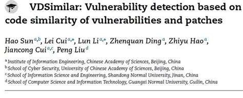 Vdsimilar 基于代码相似性的漏洞检测 知乎