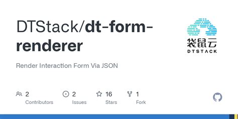 Github Dtstackdt Form Renderer Render Interaction Form Via Json
