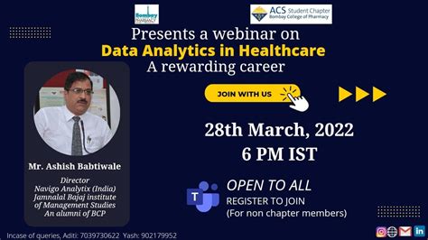 Data Analytics In Healthcare A Rewarding Career ‘ By Mr Ashish