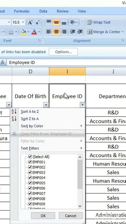 Use Filter Without Mouse Click Ms Excel Tricks Exceltricks Shorts Exceltutorial