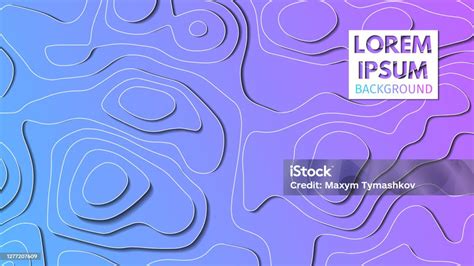 지형지도의 아트 페이퍼 컷 블루 톤의 쾌적한 색상 종이 접기 현대적인 디자인 벡터 일러스트레이션 0명에 대한 스톡 벡터 아트 및 기타 이미지 Istock