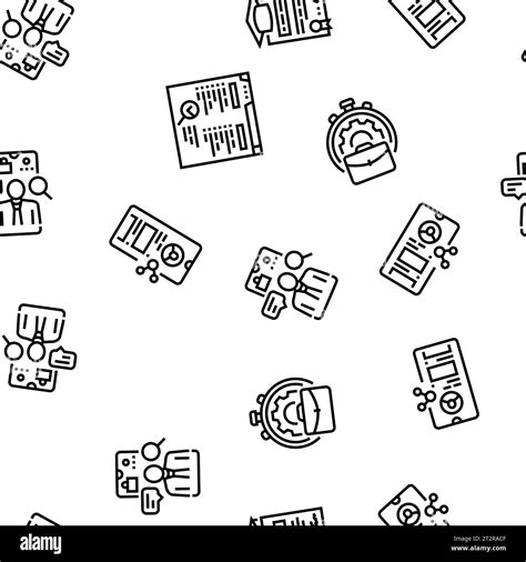 Interview Job Business Employee Vector Seamless Pattern Stock Vector Image And Art Alamy