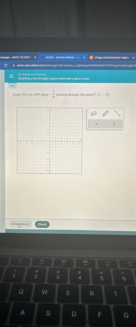 Solved Graph The Line With The Slope Passing Through Chegg Com