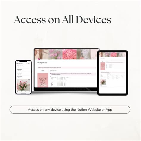 Notion Template Notion Dashboard Aesthetic Pink Weekly Notion Template Notion Planner