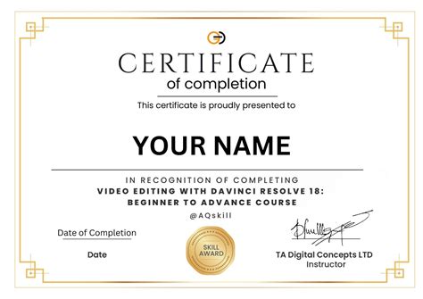 Davinci Resolve Certification