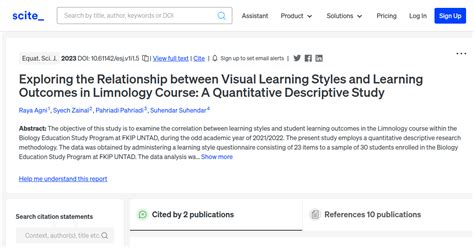Exploring The Relationship Between Visual Learning Styles And Learning