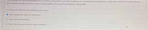 solved ine market for microcomputers pcs ﻿is fairly