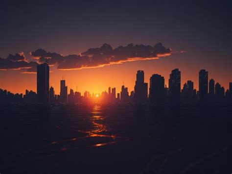 Premium Ai Image Sunset Background