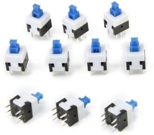 Technical Hut Pieces Mount Tactile Push Button Switch Self Latching Locking DPDT Pin DIP