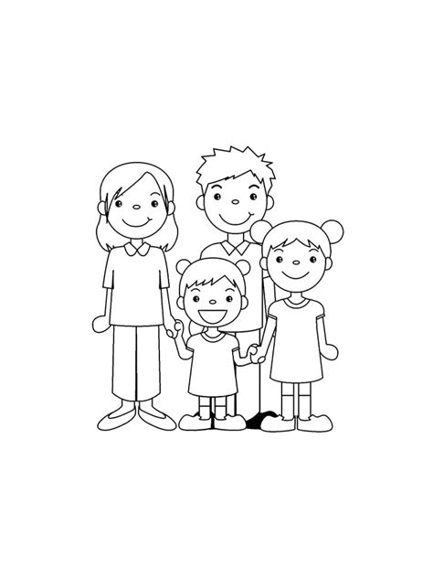 Раскраски Семья распечатать в формате А4