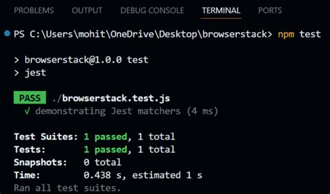 Jest Using Matchers Browserstack