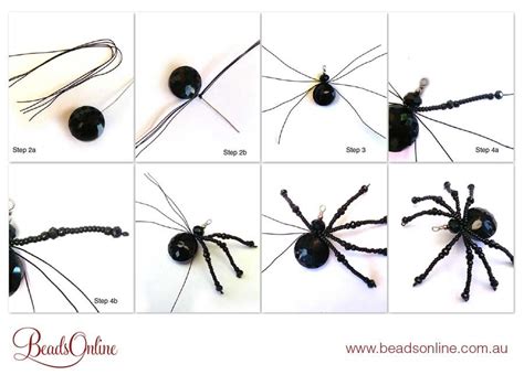 How To Make A Beaded Spider Pendant Beaded Spiders Halloween Beaded