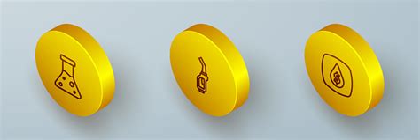 아이소메트릭 라인 오일 휘발유 시험관 가솔린 펌프 노즐을 설정하고 달러 기호 아이콘으로 드롭합니다 벡터 0명에 대한 스톡 벡터 아트 및 기타 이미지 Istock