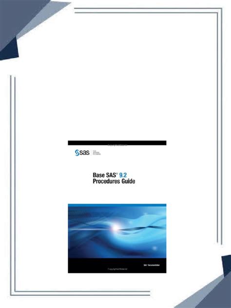 Complete Base Sas 9 2 Procedures Guide 1st Edition Sas Publishing Ebook Pdf File All Chapters