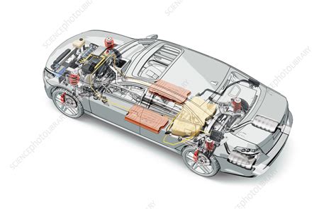Hybrid Vehicle Cut Away Illustration Stock Image F Science Photo Library
