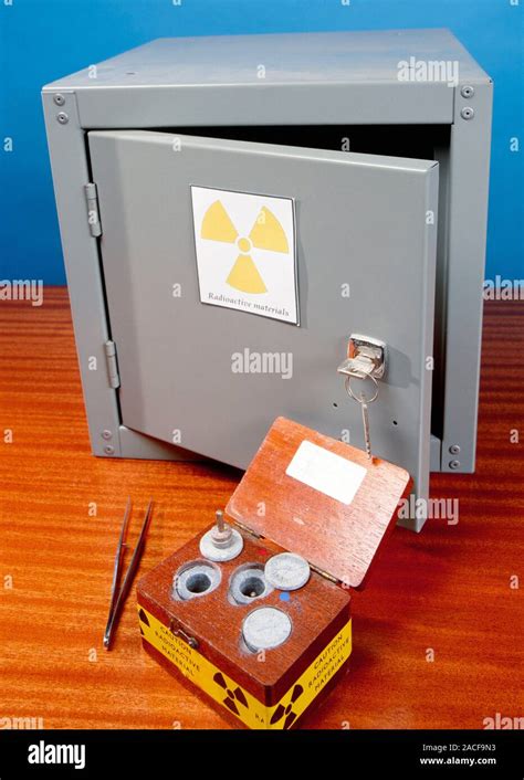 Radioactive Sources And Storage Wooden Box Containing Radioactive