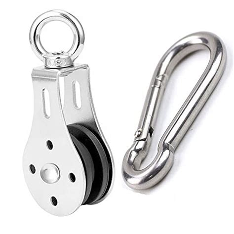Kuike Pulley Wheel Stainless Steel Small Pulley Block 360 Degree Rotating Silent Cable Pully