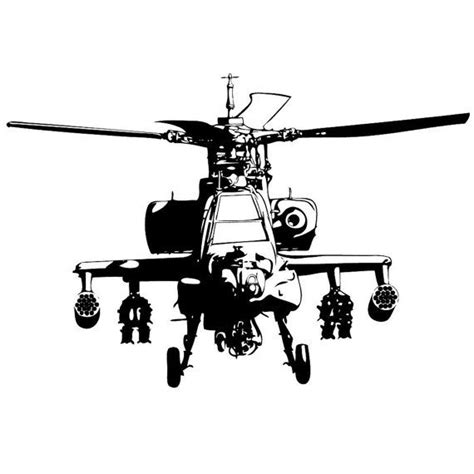 Apache Helicopter Vinyl Vehicle Decal Boys Room Man Cave Military