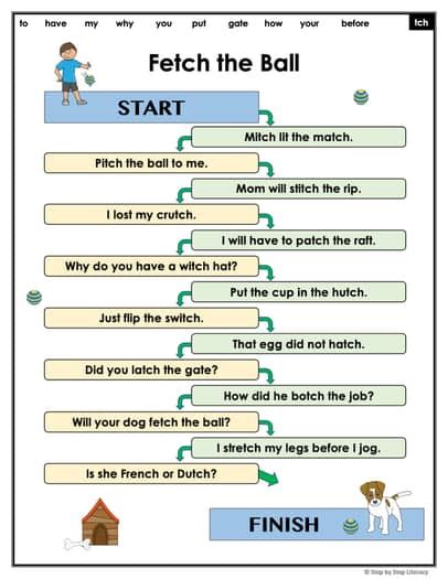 Trigraph Tch Decodable Passages Readers Fluency Tracker Orton Gillingham