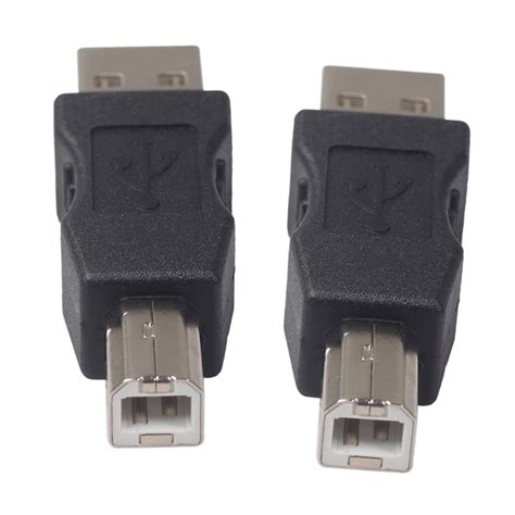 2pcs Usb Type A Male To Usb Type B Male Connector Vicedeal