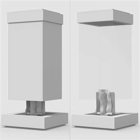 유리 벽난로 3d 모델 9 Fbx 3ds Max Free3d