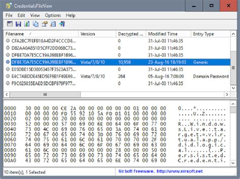 Decrypt Windows Credentials With CredentialsFileView