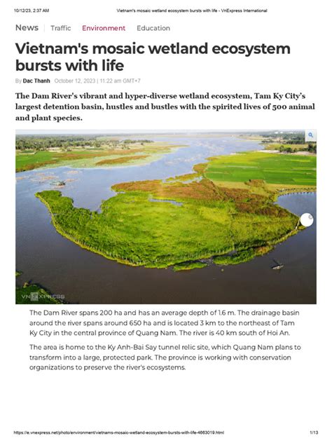 Vietnams Mosaic Wetland Ecosystem Bursts With Life Vnexpress