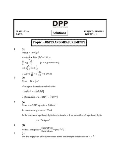 Dpp 1 Solution Pdf
