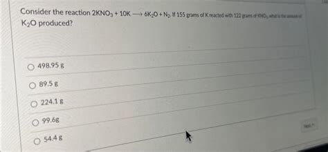Solved Mathrm{k} {2} Mathrm{o} Produced