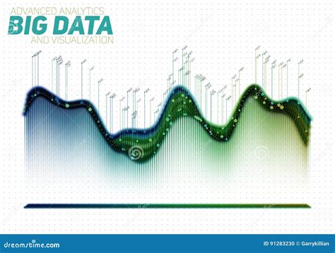 Vector Abstract Colorful Big Data Visualization Futuristic Infographics Aesthetic Design Stock