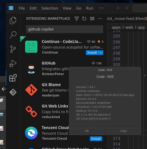 can t find github copilot extension r vscode