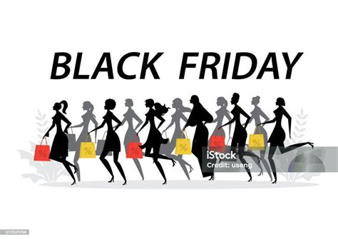 쇼핑백을 들고 있는 여성 실루엣은 할인됩니다 블랙 프라이데이 컨셉 벡터 일러스트레이터 가방에 대한 스톡 벡터 아트 및 기타 이미지 가방 고객 구매 Istock