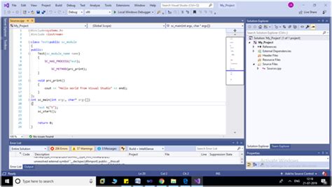 Systemc 233 Setup In Visual Studio 2019 Systemc Language