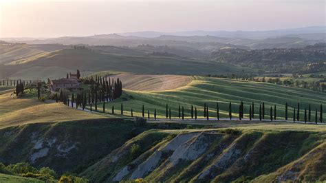 Скачать 1920x1080 холмы, рельеф, деревья, трава, тоскана, италия обои ...