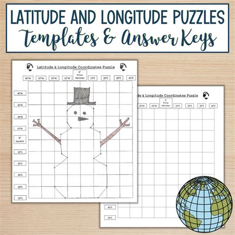 Latitude And Longitude Puzzles Holiday Bundle