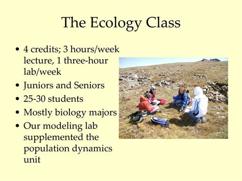 PPT Introducing Mathematical Modeling In An Undergraduate Ecology Laboratory PowerPoint