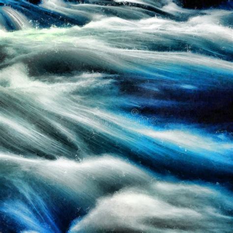 Abstract Rapid Flow Of Water In A Stream Stock Illustration