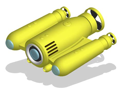 Autonomous Underwater Robot Drone For Seabed Exploration And Deep Sea Video Filming 3d Vector