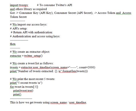 Python 3x How Can I Extract Tweets Using Tweepy Stack Overflow
