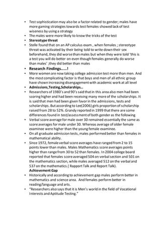 Gender Equity In Testing DOCX