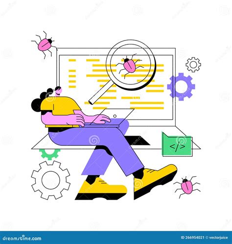 Software Testing Abstract Concept Vector Illustration Stock Vector