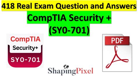 Comptia Security Real Exam Question And Answers Dumps Sy0 701 Pdf Pack