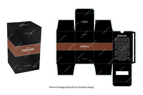 Premium Vector Perfume Packaging Box Die Cut Template Design