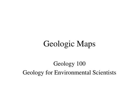PPT Geologic Maps PowerPoint Presentation Free Download ID